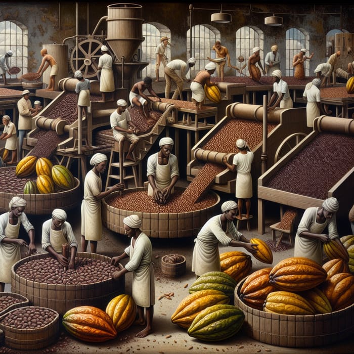 Cocoa Manufacturing to Cocoa Liquor Process | AI Art Generator | Easy ...