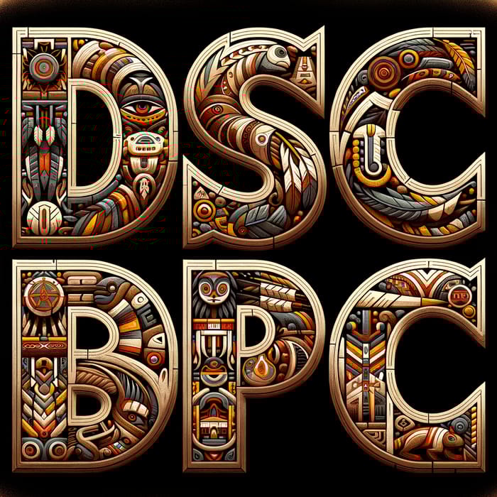 DSPC in Traditional Native Lettering: Rich Tribal Typography | AI Art ...