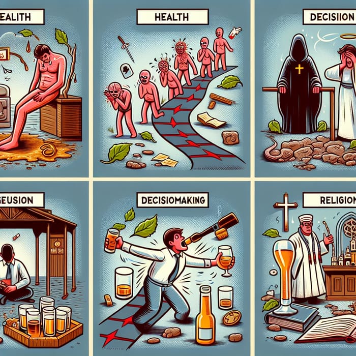 Impact of Alcohol on Health, Decisions & Life | AI Art Generator | Easy ...