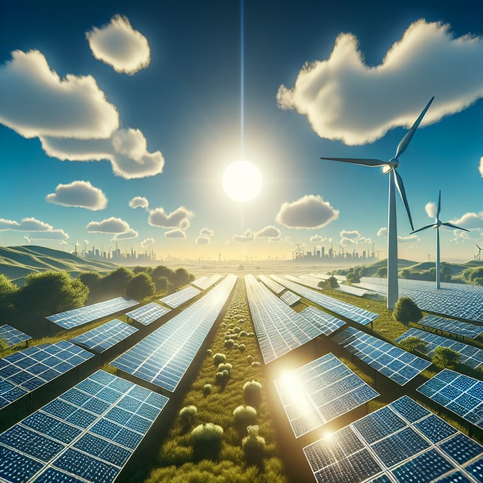 Serene Solar Landscape | Renewable Energy Solutions | AI Art Generator ...