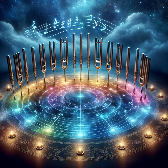 Explore the 9 Solfeggio Frequencies with Tuning Forks | AI Art ...