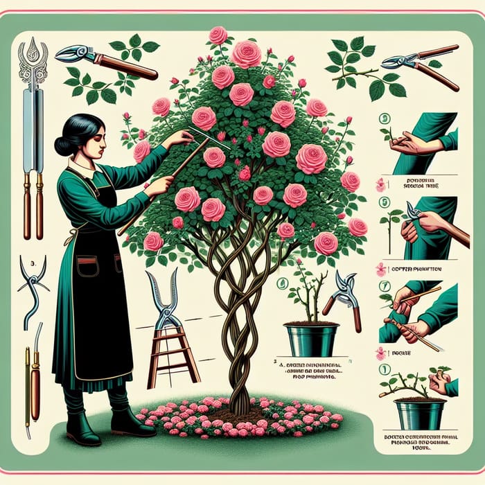 Expert Tips for Pruning Rose Trees: Classic & Elegant Style | AI Art ...