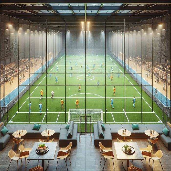 Indoor Sports Complex with 4 Football Fields | AI Art Generator | Easy ...