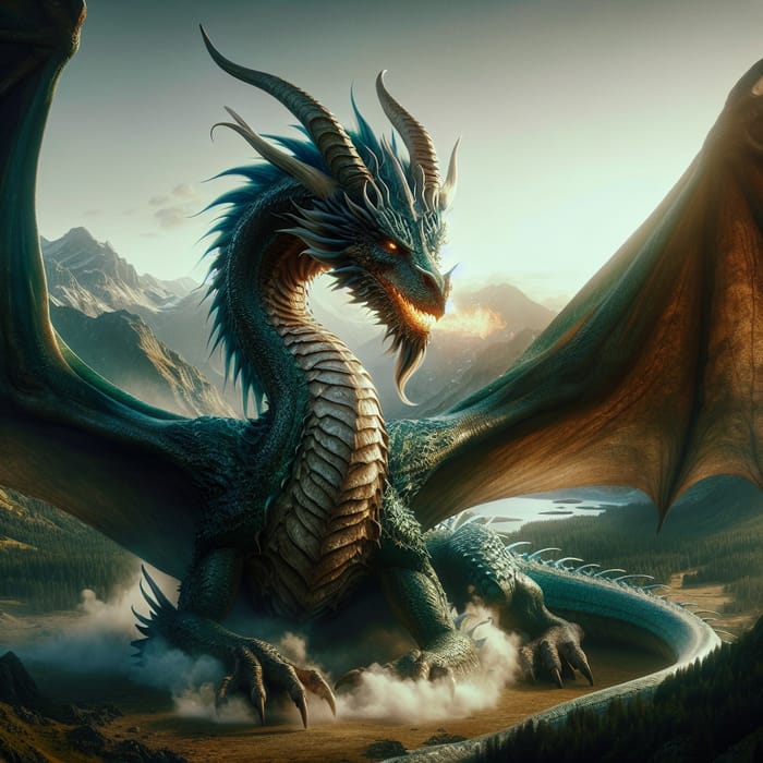 Majestic Dragon Imagery | Fear and Beauty Captured | AI Art Generator ...