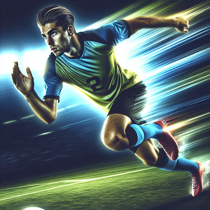 Dynamic Soccer Action Shot | Caucasian Soccer Player | Team Generic ...