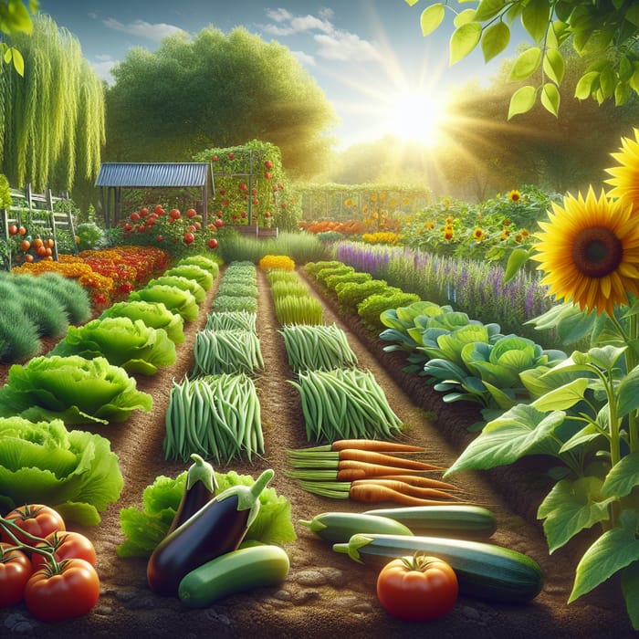 Vibrant Vegetable Garden: A Bounty of Fresh Harvest | AI Art Generator ...
