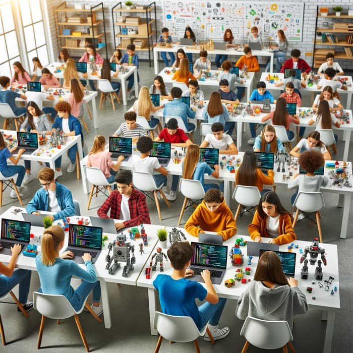 Coding and Robotics in a Diverse Classroom | AI Art Generator | Easy ...