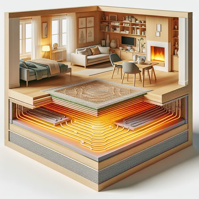 Innovative Underfloor Heating Solutions for Interior Spaces | AI Art Generator | Easy-Peasy.AI