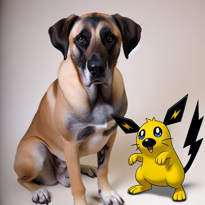 Spanish Mastiff and Ghost Pokémon Playtime | AI Art Generator | Easy ...