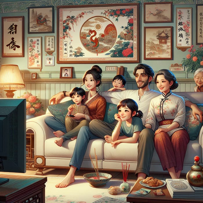 Cozy Family Moments: A Serene Home Interior | AI Art Generator | Easy ...