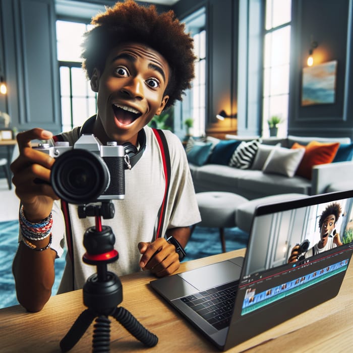 African Vlogger's Exciting First Vlogs Journey | AI Art Generator ...