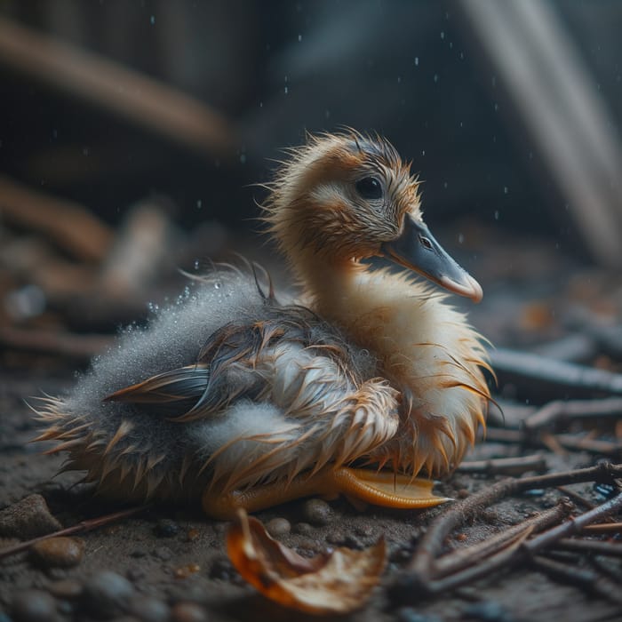 Duck on the Verge of Death - Heartbreaking Image | AI Art Generator ...