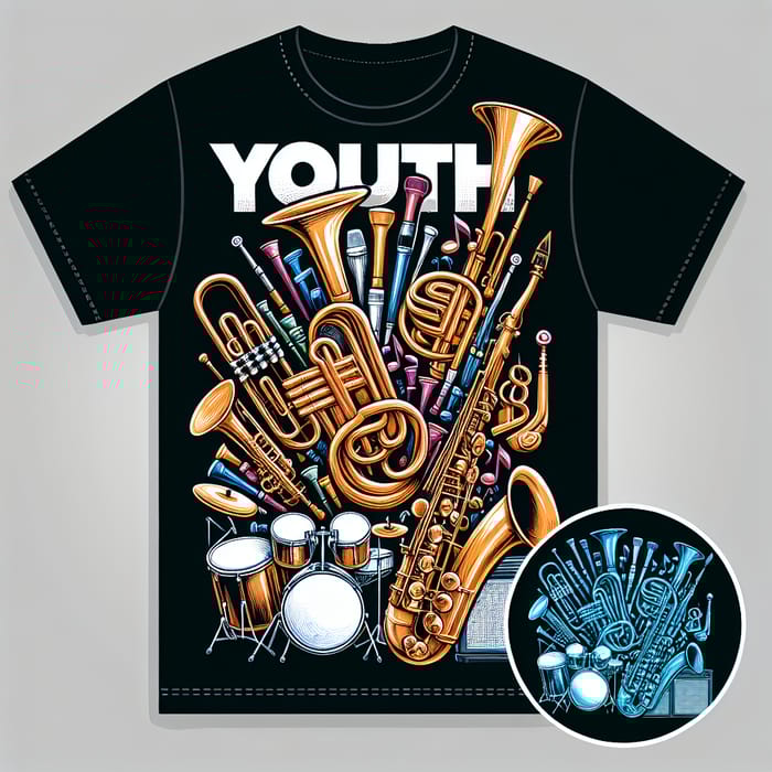 Youth Band Instrument T-Shirt Design | AI Art Generator | Easy-Peasy.AI