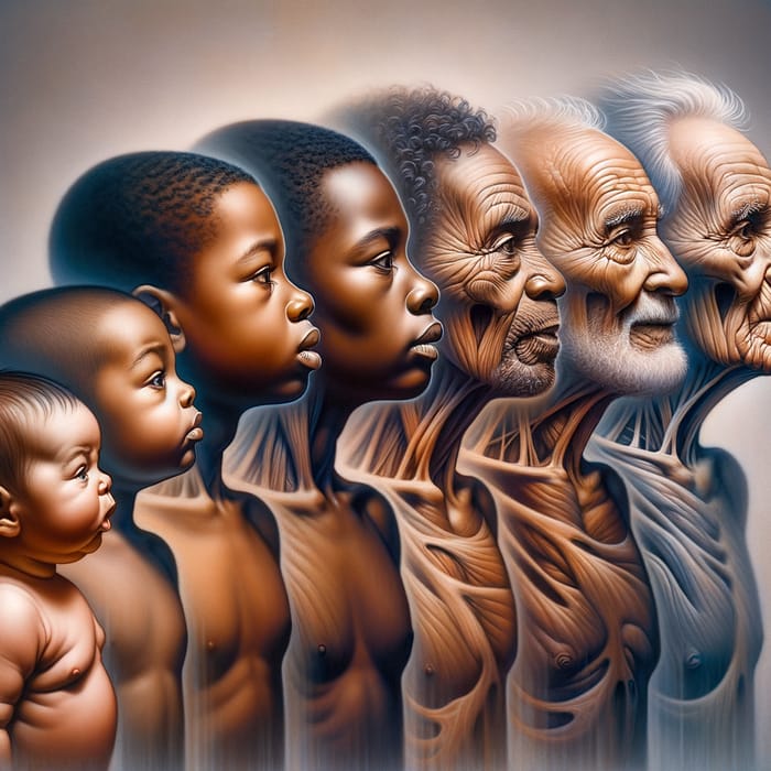 100 Years of Human Evolution and Aging | AI Art Generator | Easy-Peasy.AI