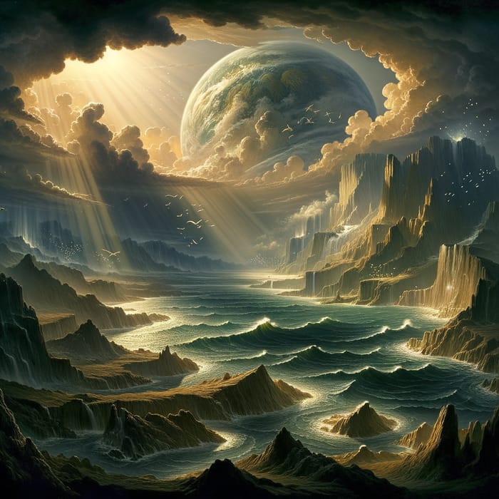 Genesis 1 - In the Beginning NNRV | AI Art Generator | Easy-Peasy.AI