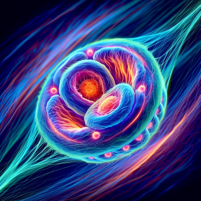 Dynamic Prophase Cell Division Microscopic View | AI Art Generator ...