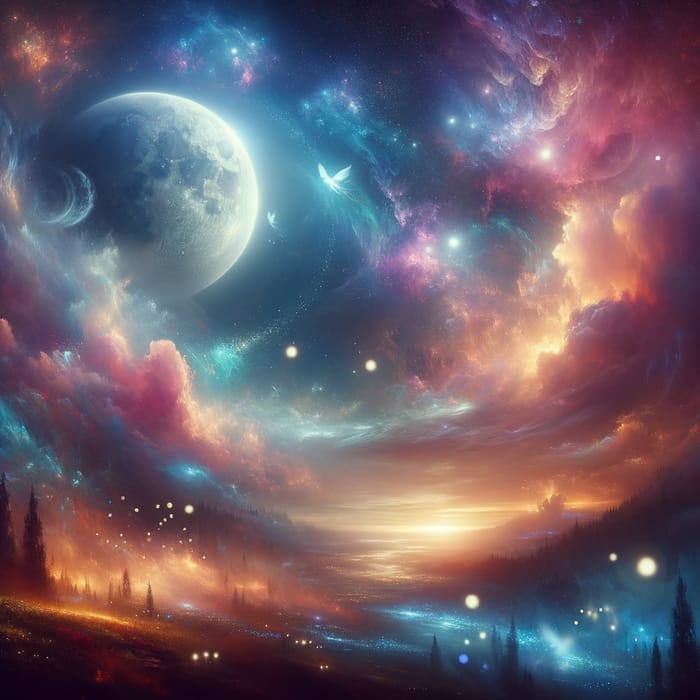 Magical Sky: A Celestial Wonderland | AI Art Generator | Easy-Peasy.AI