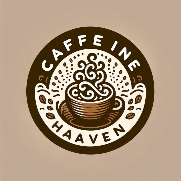 Cozy Coffee Shop Logo Design | Caffeine Haven | AI Art Generator | Easy ...