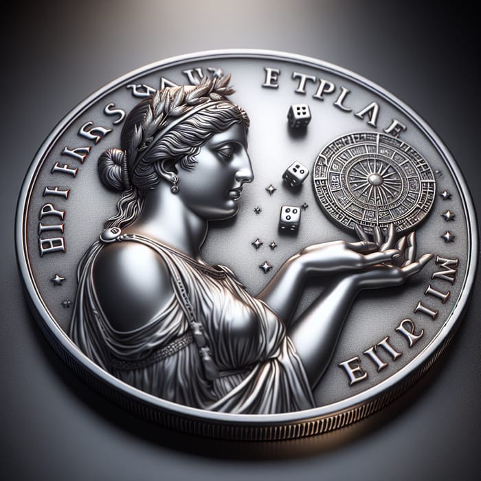 Modern-Style Roman Coin with Goddess Fortuna | Crafted Details | AI Art ...
