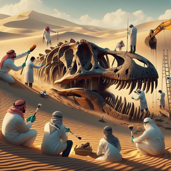 Tyrannosaurus Rex Fossil Excavation Site Discoveries | AI Art Generator ...