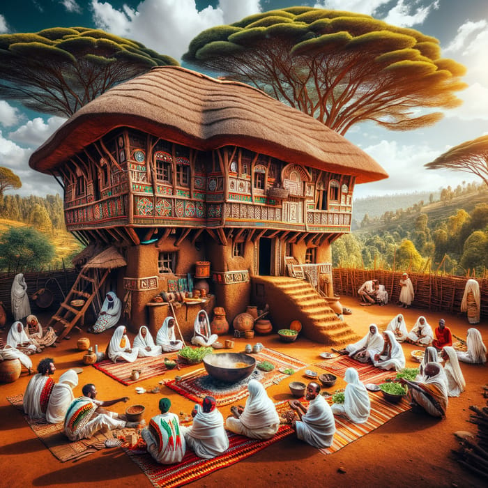 Ethiopian Cultural House: Traditional Architecture & Vibrant Community ...