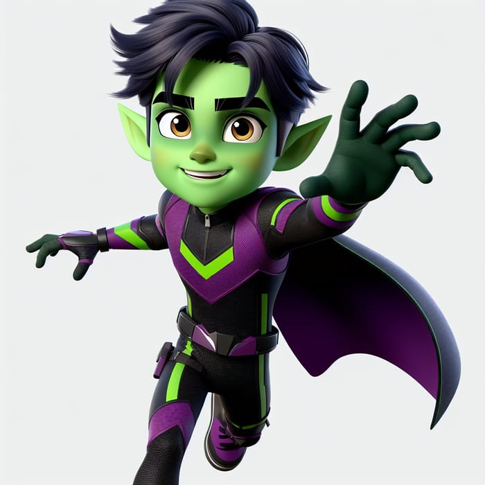 Teen Titans Beast Boy | Action Pose | Unique Traits | AI Art Generator ...