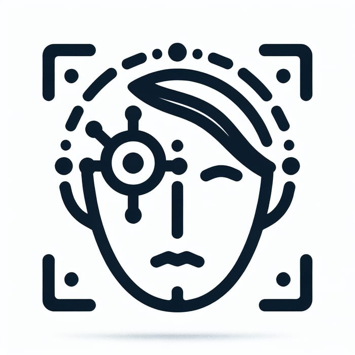 Facial Recognition Technology Icon | High-Resolution 512x512 | AI Art ...