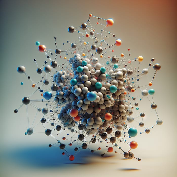 Colorful Molecular Model with Intricate 3D Structure | AI Art Generator ...