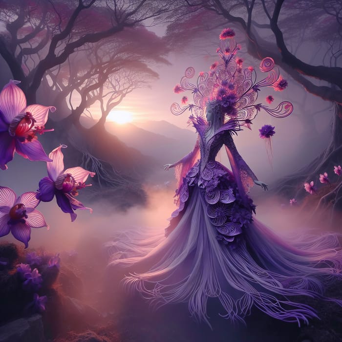 Modern Filipiniana Diwata | Waling-Waling Inspired Attire | AI Art ...