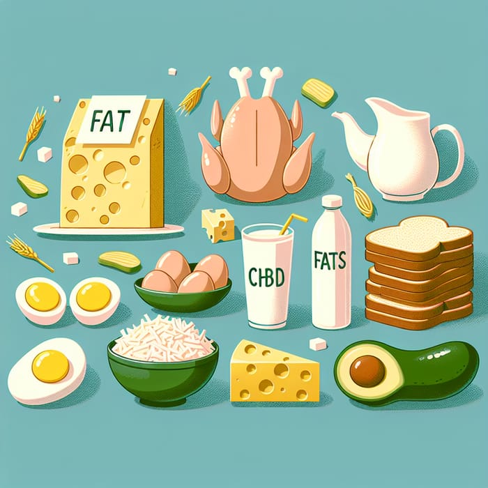 Proteins, Carbs & Fats: Food Guide | AI Art Generator | Easy-Peasy.AI