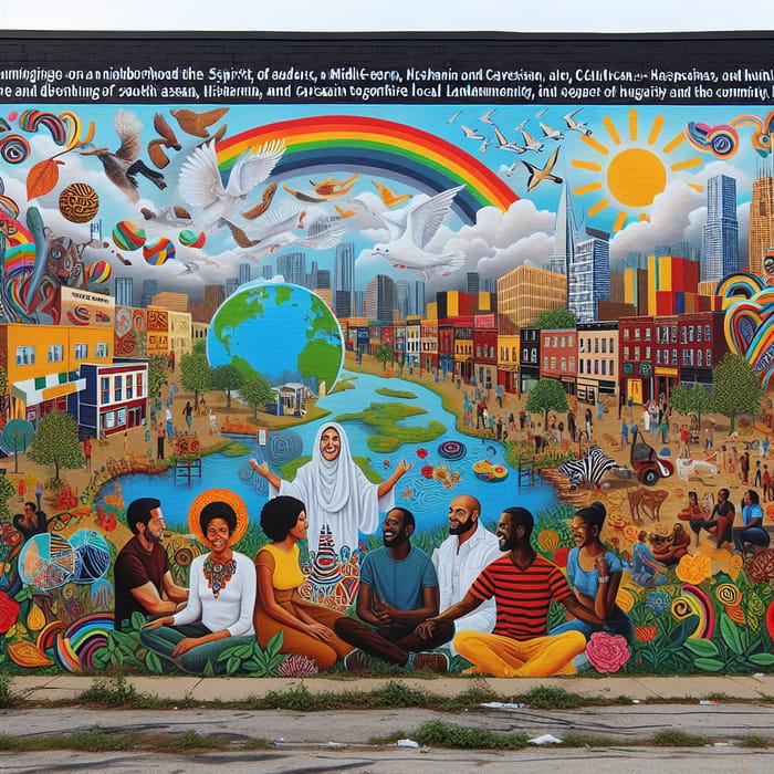 Community Impact | Colorful Mural Displaying Harmony and Culture | AI ...