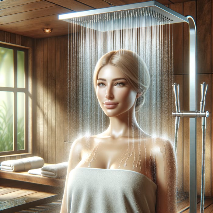 Relaxing Vichy Shower Treatment at a Spa | AI Art Generator | Easy-Peasy.AI