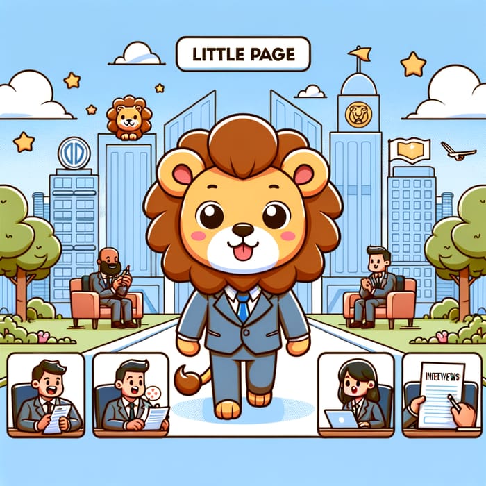Chibi Lion's Job Application at an Insurance Company | AI Art Generator ...