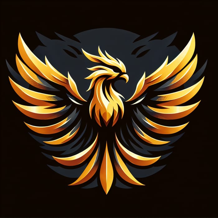 Modern Golden Phoenix Esports Logo Design | AI Art Generator | Easy ...