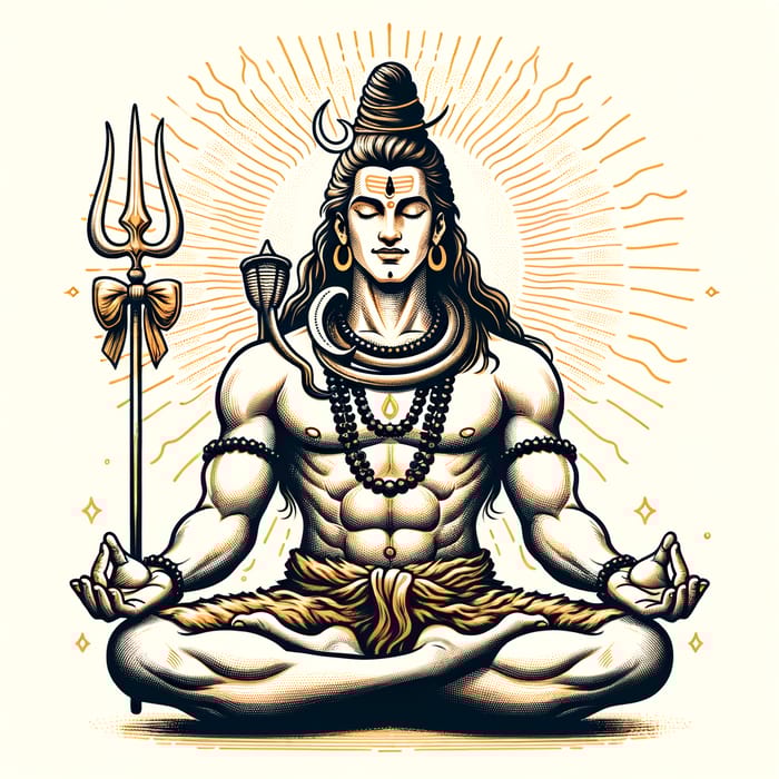 Lord Shiva | Peaceful Meditation & Divine Vigour | AI Art Generator ...