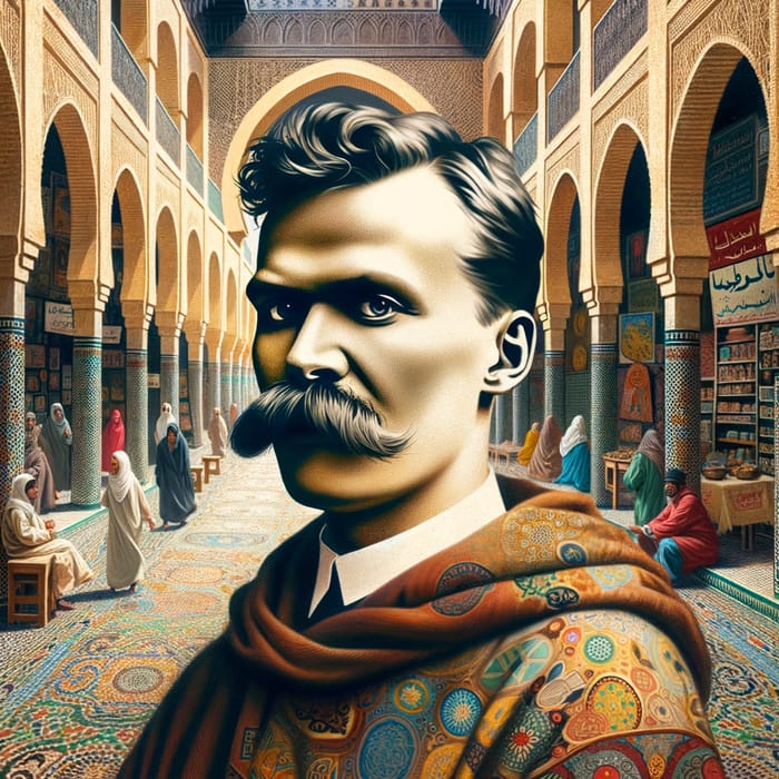 Nietzschean Philosopher in Moroccan Setting | AI Art Generator | Easy-Peasy.AI