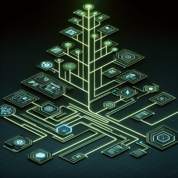 Green Futuristic Skill Tree | Advanced Skill Development | AI Art ...