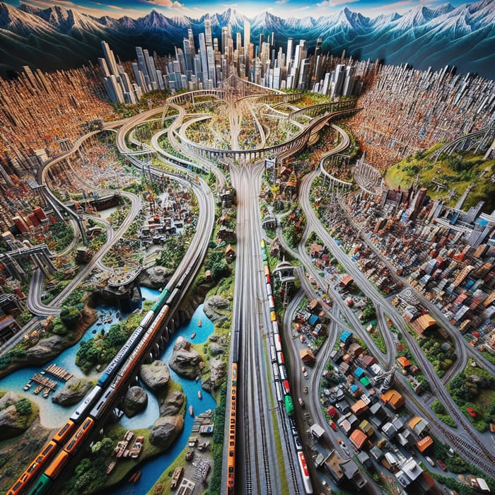 Detailed N Scale Model Train Layout: Creative Landscapes & Scenes | AI ...