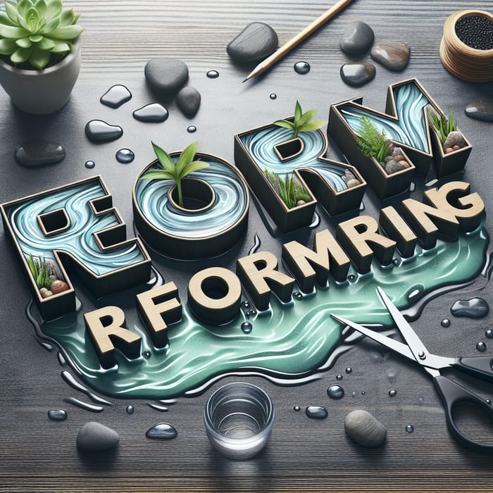 Forming a Word with Water | AI Art Generator | Easy-Peasy.AI