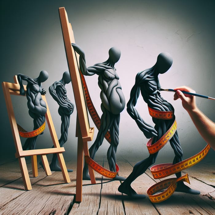Exaggeratedly Skinny Figure Sculpture - Incredibly Thin | AI Art ...