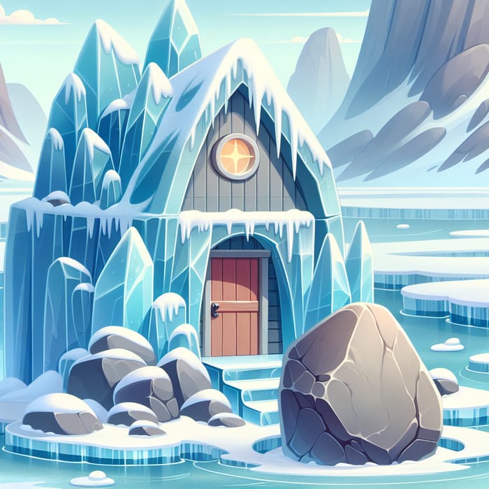 Ice House with Rock Inside Serving Cake | Unique Event Venue | AI Art ...