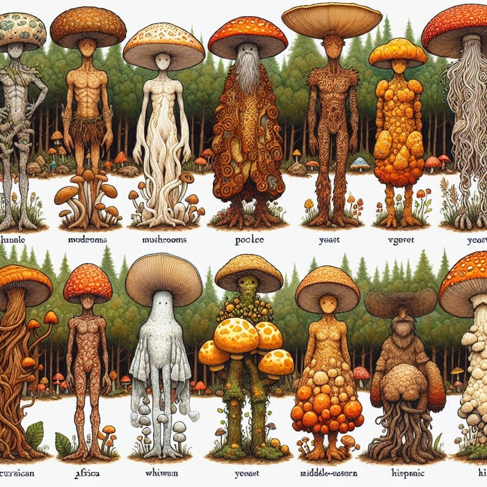Enchanting Fungus People: Fantasy Forest Dwellers | AI Art Generator ...