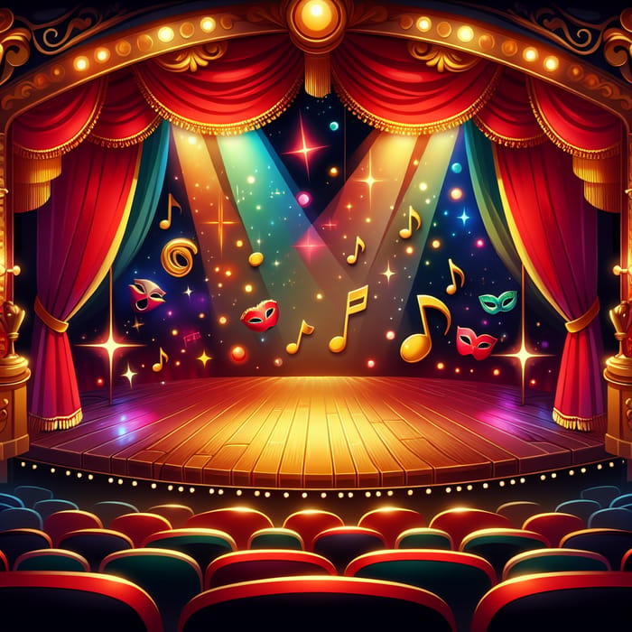 Vibrant Disney Musical Theater Background Image | AI Art Generator ...