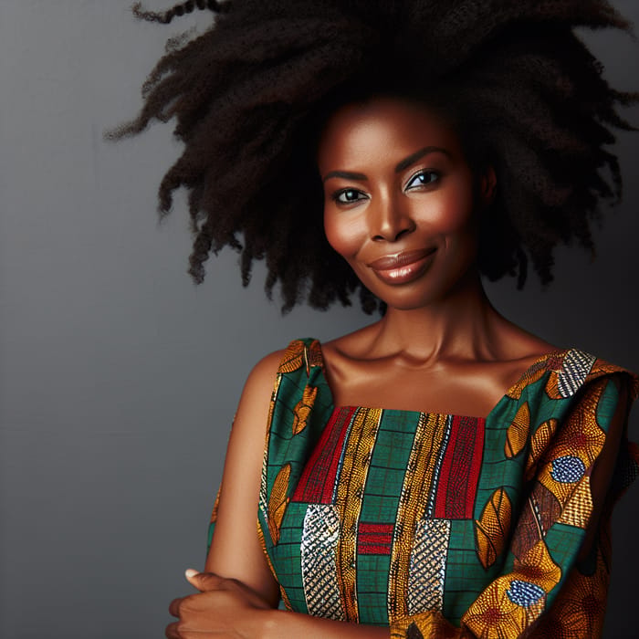 Beautiful 37-Year-Old African Lady in Elegant Attire | AI Art Generator ...