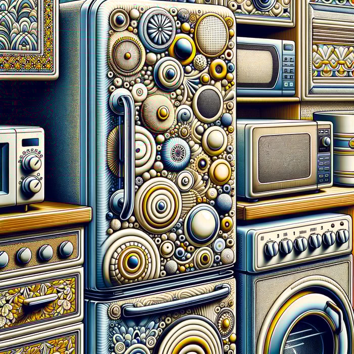 Vibrant Kitchen Appliances Textures - Colorful Design Details | AI Art ...