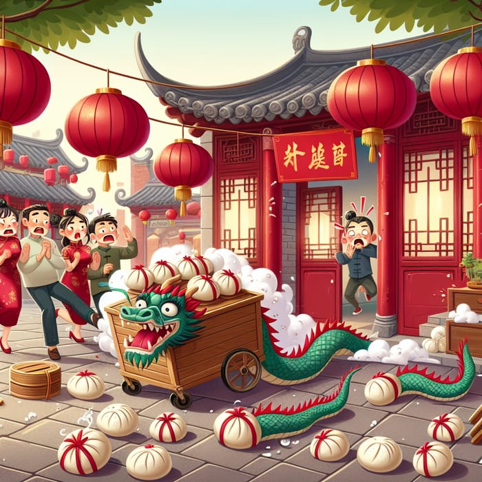 Hilarious Chinese Dragon Shenanigans in Ancient Setting | AI Art ...