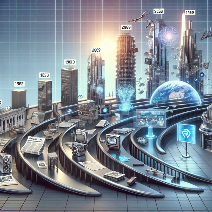 Futuristic Evolution of Media: From Past to Sci-Fi Future | AI Art ...