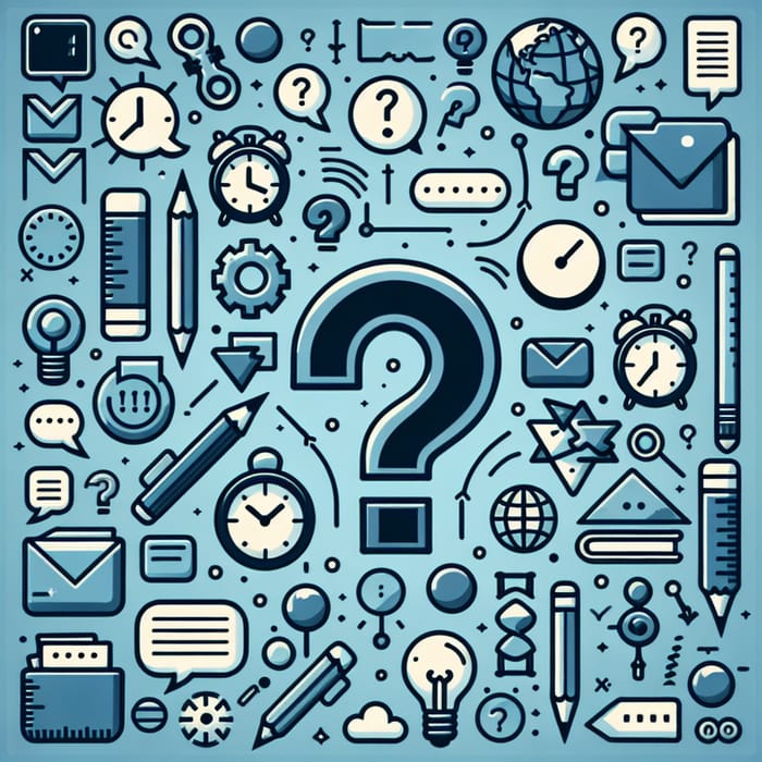 Blue Theme Quiz Symbol Background | AI Art Generator | Easy-Peasy.AI
