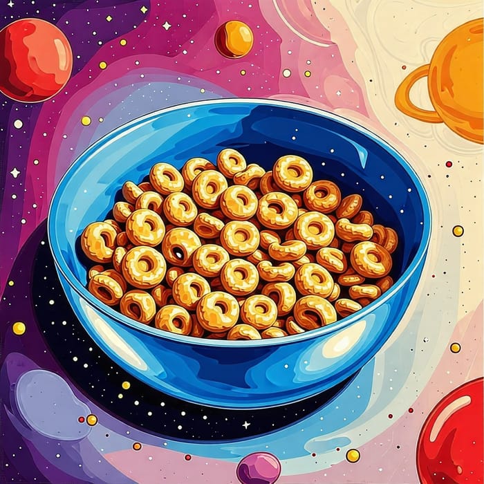 Bowl of Cereal in Outerspace | AI Art Generator | Easy-Peasy.AI