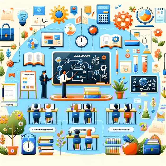 Classroom Management Goals Infographic | AI Art Generator | Easy-Peasy.AI